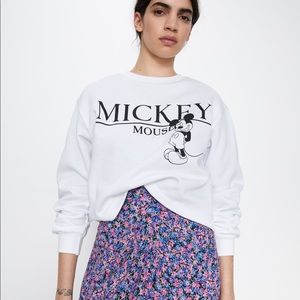 Zara | Sweaters | Zara Minnie And Mickey Mouse Disney Sweatshirt New ...